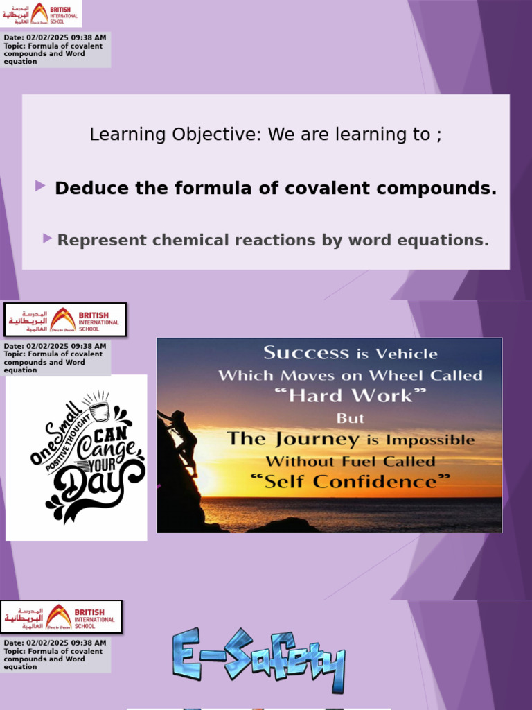 Gr 9 Chemistry Lesson-2 Word Equation. | PDF | Chemical Compounds | Chemical Reactions