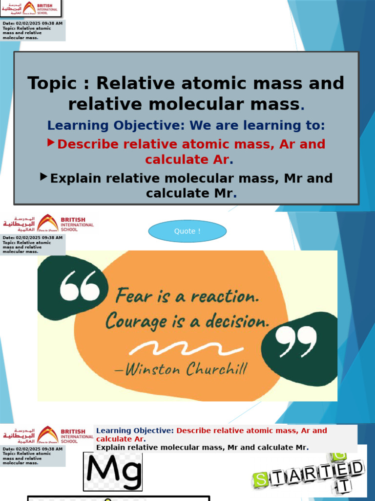 GR 9 Chem Lesson-5 Ar&Mr Calculation | PDF | Molecules | Hydroxide
