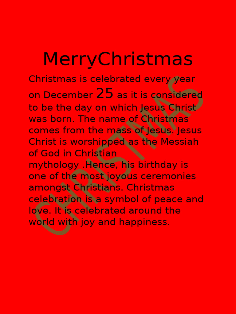 Merry Christmas | PDF