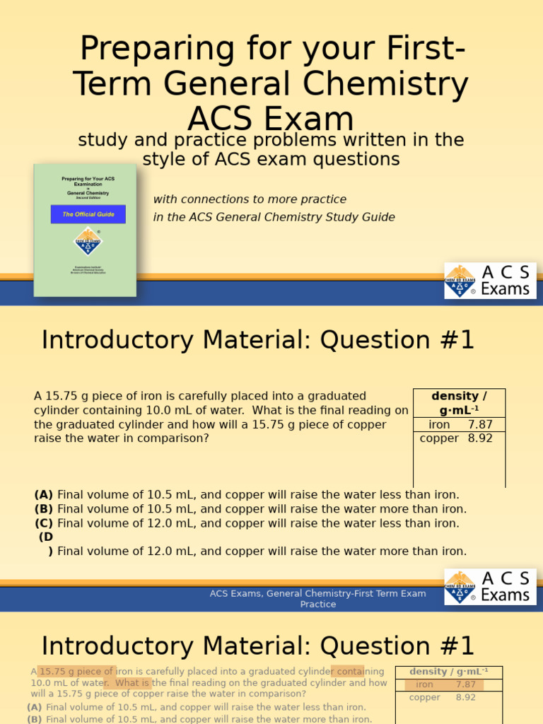 ACS Exams GCF Classroom Practice PPT Ok To Share With Students | PDF ...