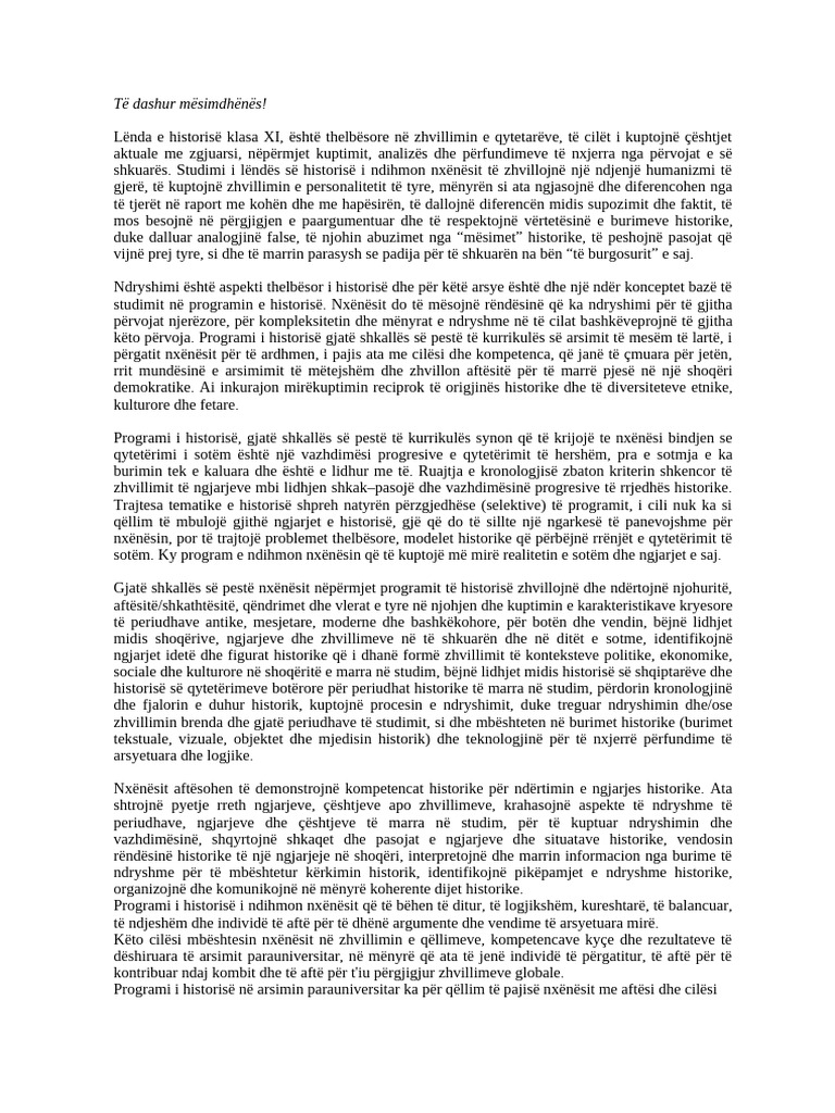 1.historia 11 Hyrja | PDF