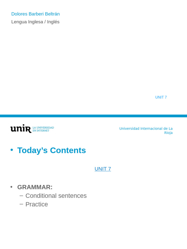Unit 7 Conditionals 2 | PDF | Linguistics | Linguistic Morphology