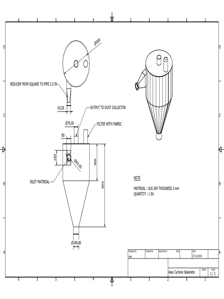 Assy Cyclone Separator | PDF