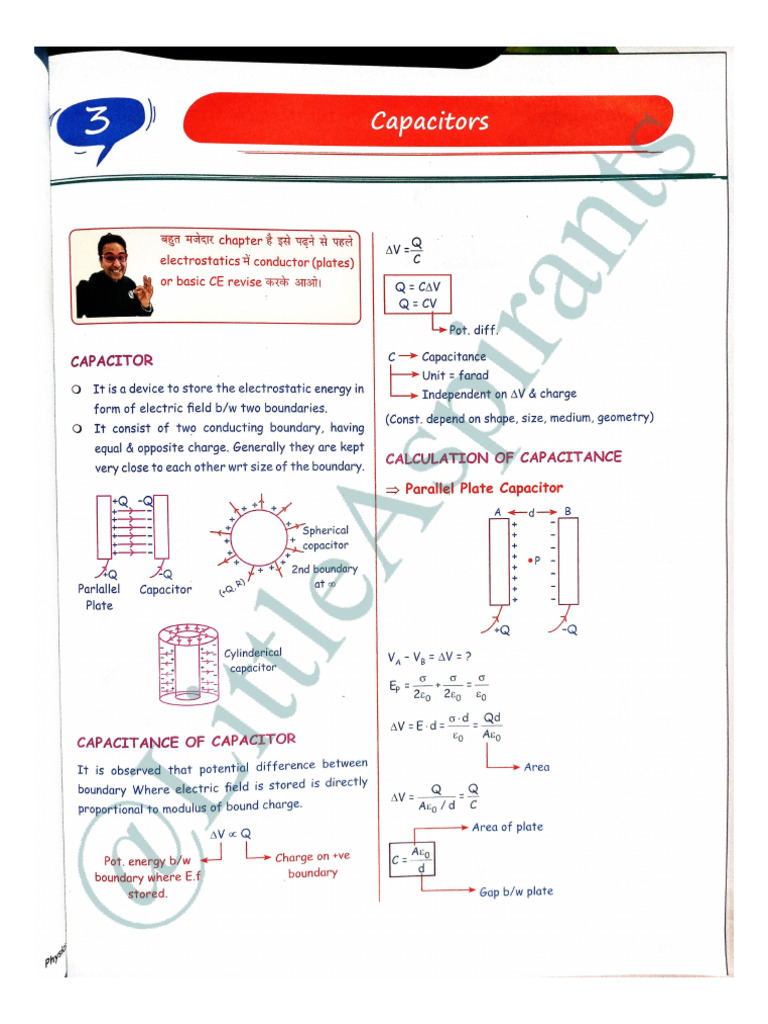 SKC Physics Crush Ch3 Capacitor | PDF