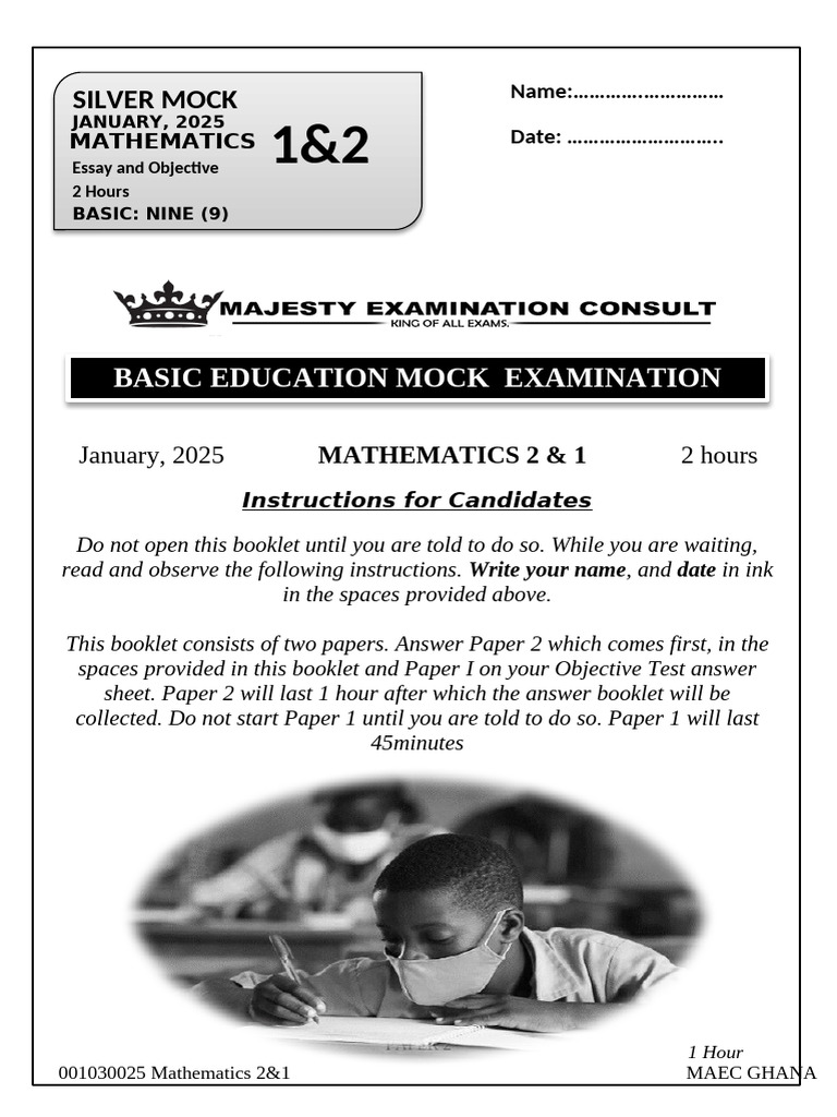 25 Silver Mock Mathematics | PDF | Inequality (Mathematics) | Angle