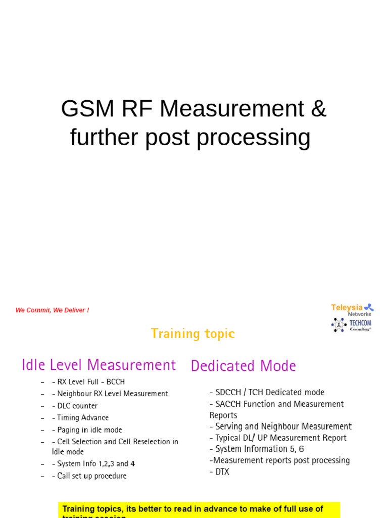 GSM RF Measurement Techniques Explained | PDF