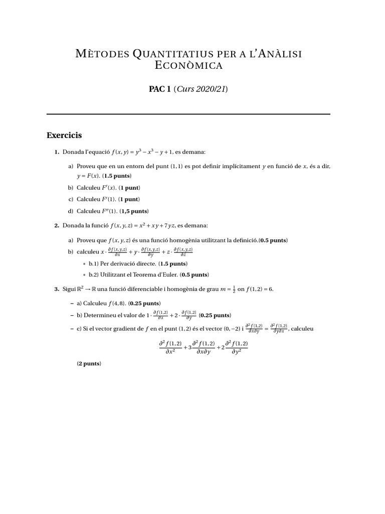 MQAE Curs 2021 PEC 1 | PDF