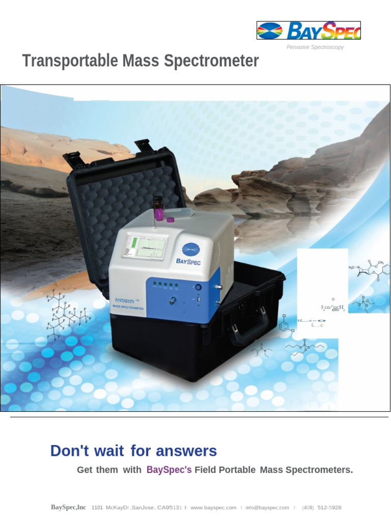 BaySpec Datasheet Portable Mass Spectrometers | PDF | Mass Spectrometry ...