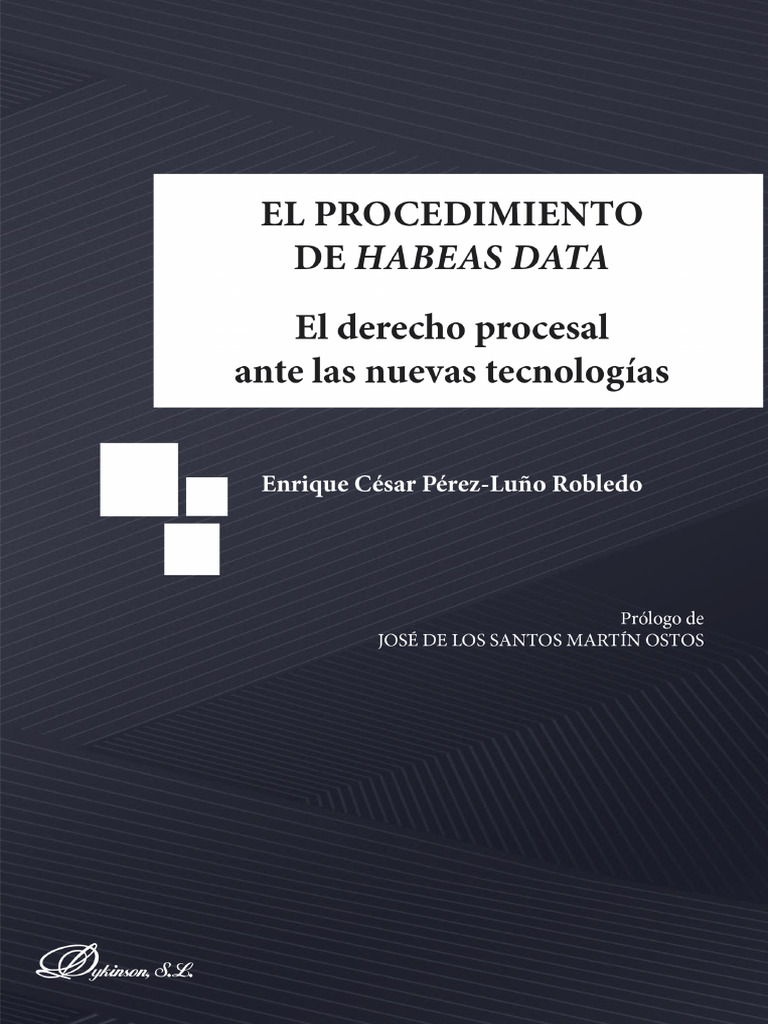 El Procedimiento de Habeas Data - Perez Luño Robledo | PDF | Habeas corpus | Ley procesal