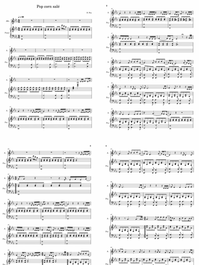 Partition Pop Corn Salé Santa | PDF