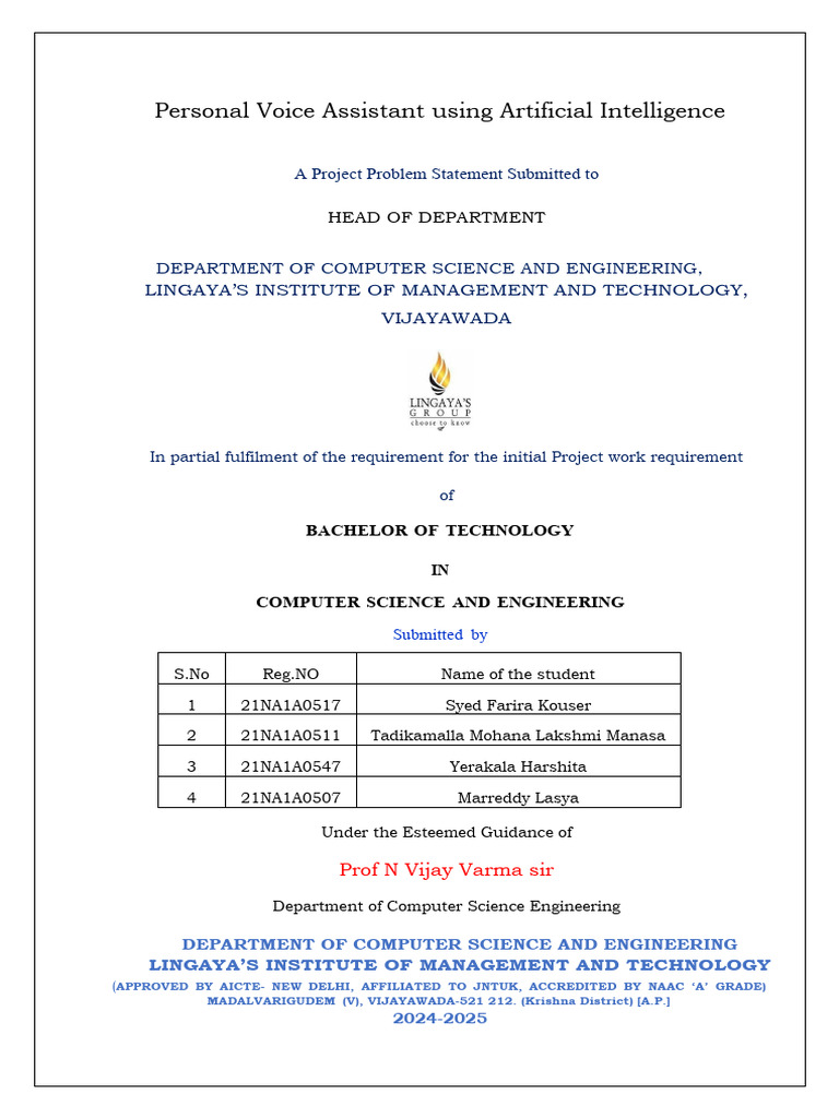 Problem Statement 1 | PDF