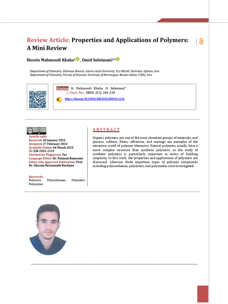 Article 167849 | PDF | Polyester | Polymers