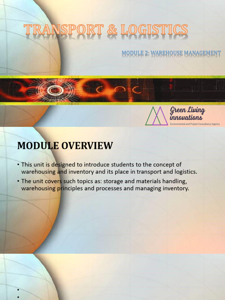 Transport and Logistics Module 2. Warehouse Management | PDF ...