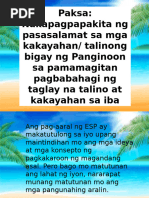 Ang pagmamano ay isang paraan ng paggalang sa mga matatanda | PDF