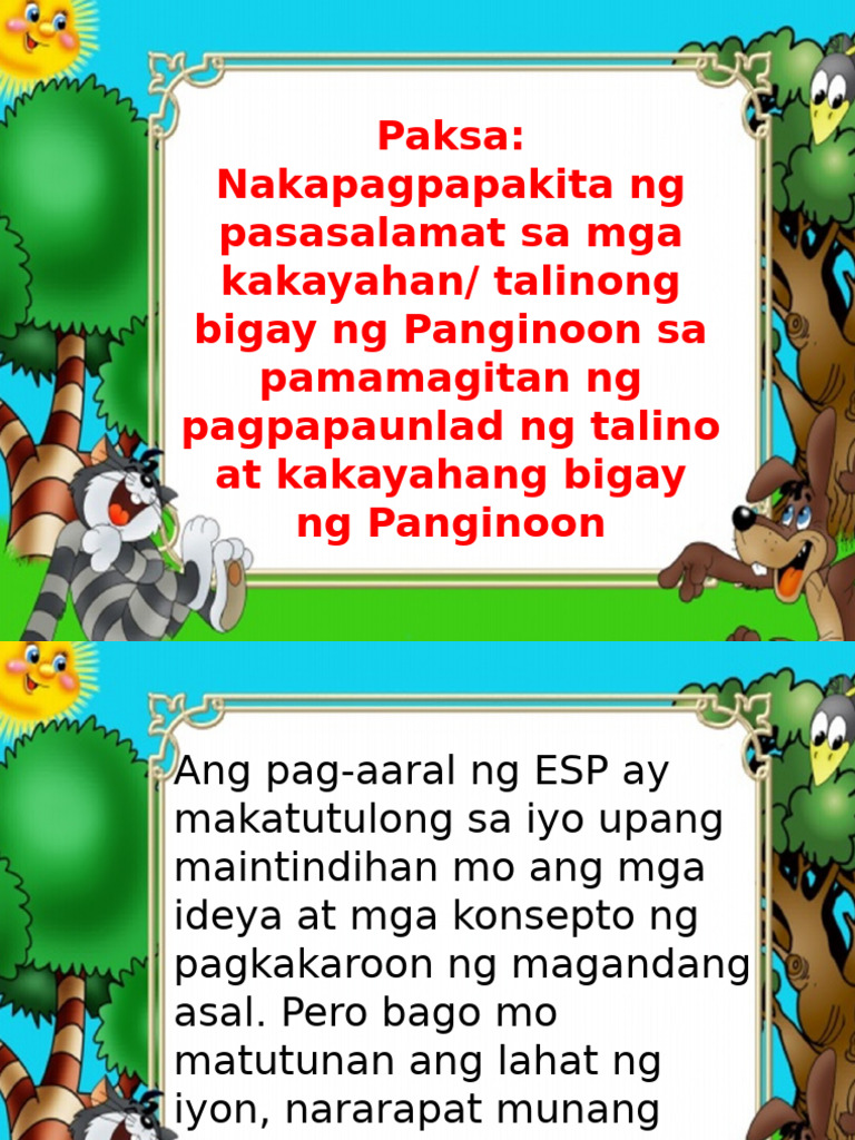 Q4 - ESP - MOD 5 - #Nakapagpapakita NG Pasasalamat Sa Mga Kakayahan | PDF