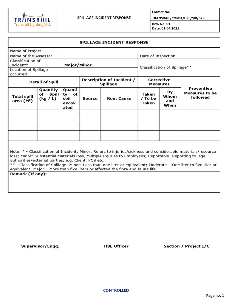 Spillage Incident Response Protocol | PDF