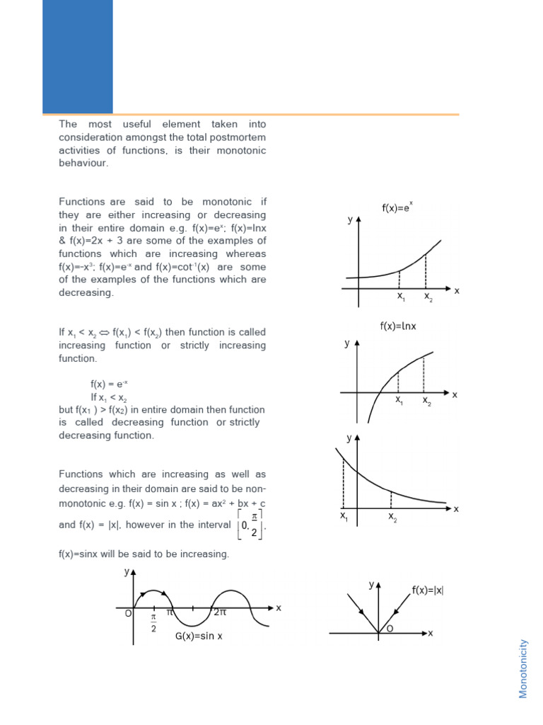 monotonicity | PDF | Monotonic Function | Function (Mathematics)