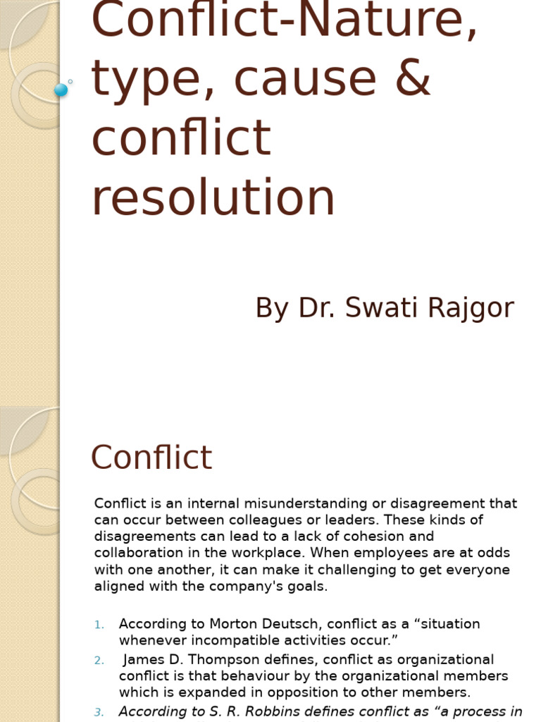 Conflict | PDF | Conflict Resolution | Conflict (Process)