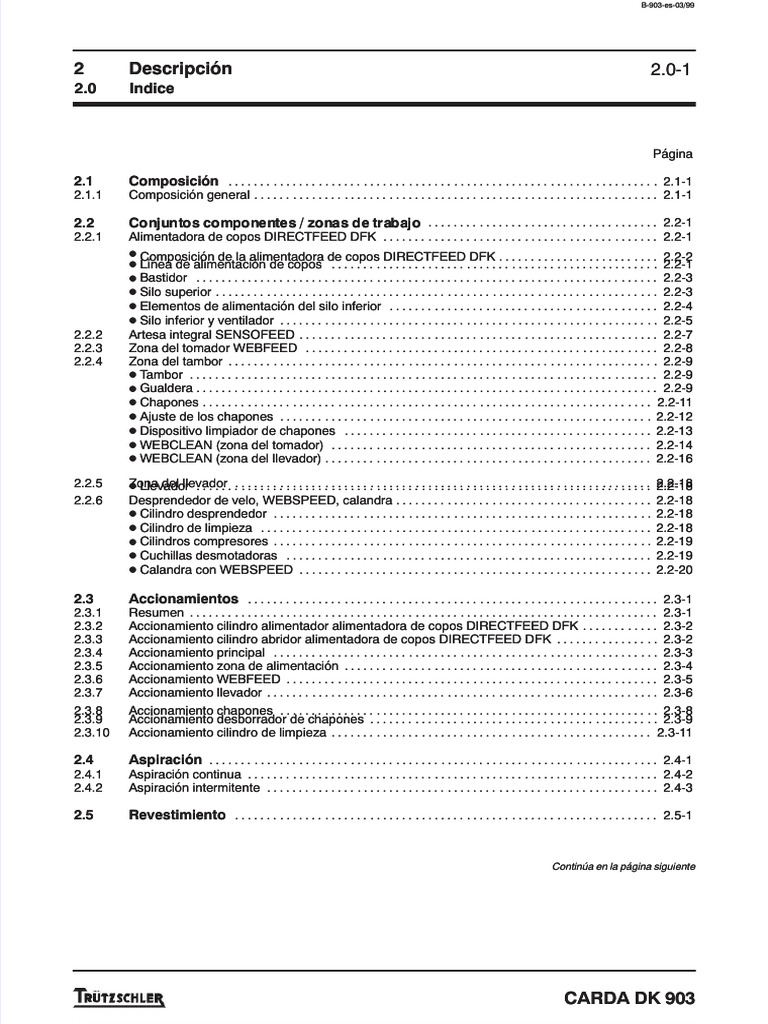 Ilide - Info PDF Manual Trutzschler DK 903 Compress PR (1) p041 080 | PDF