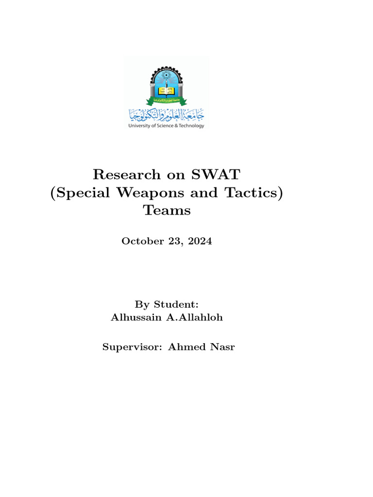 Document 34 | PDF | Swat | National Security