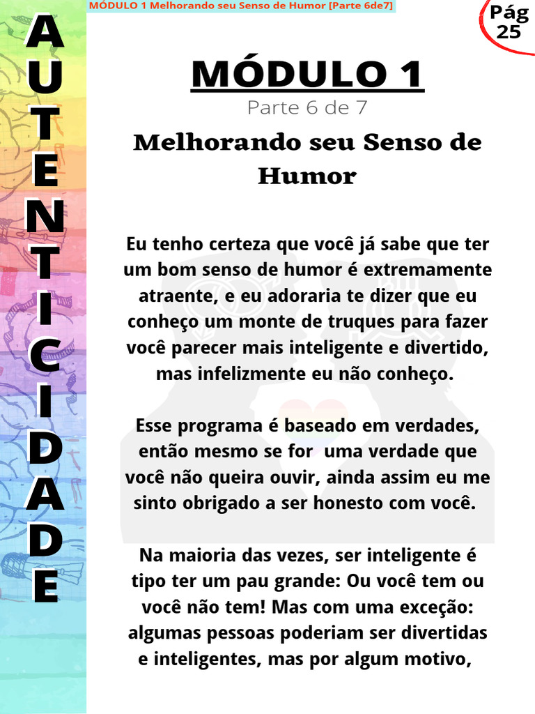 Aula 16 Melhorando Seu Senso de Humor Aula 16 Melhorando Seu Senso de ...