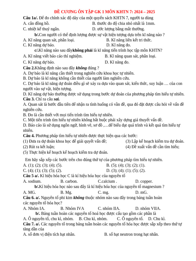 ĐC GK1 Cva 24 25 | PDF