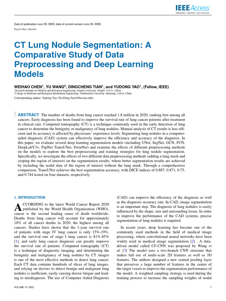 CT_Lung_Nodule_Segmentation_A_Comparative_Study_of | PDF | Deep Learning | Image Segmentation