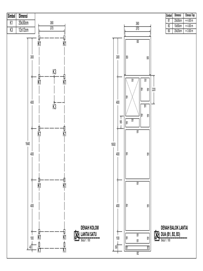 K1 20x30cm K3 12x12cm: Simbol Dimensi | PDF