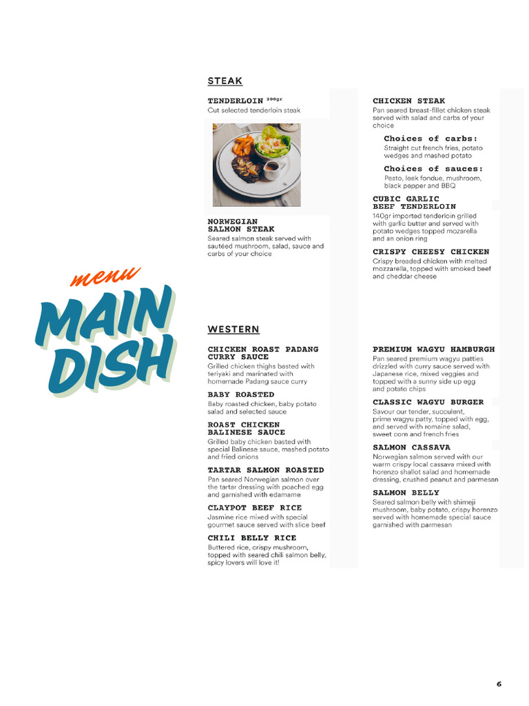 Menu Main Dish | PDF