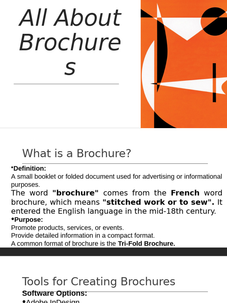 Understanding Brochures: Definition & Uses | PDF