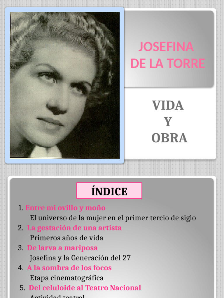 Vida y obra de Josefina de la Torre | PDF | Literatura española