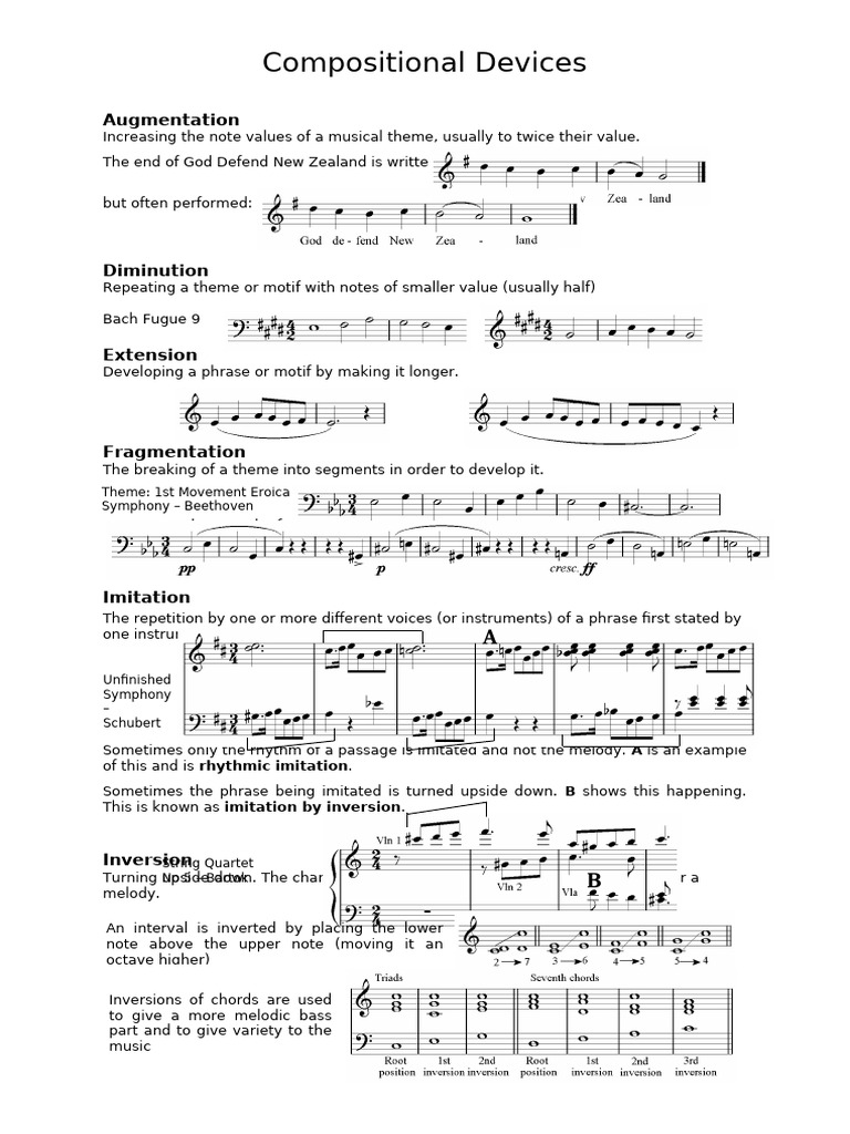 Compositional Devices | PDF | Musical Techniques | Musical Forms