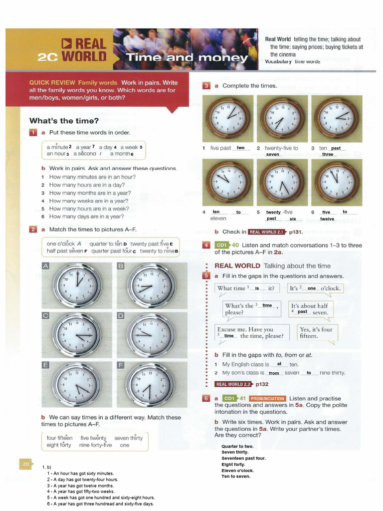 Homework - SB 02C - Time and Money | PDF
