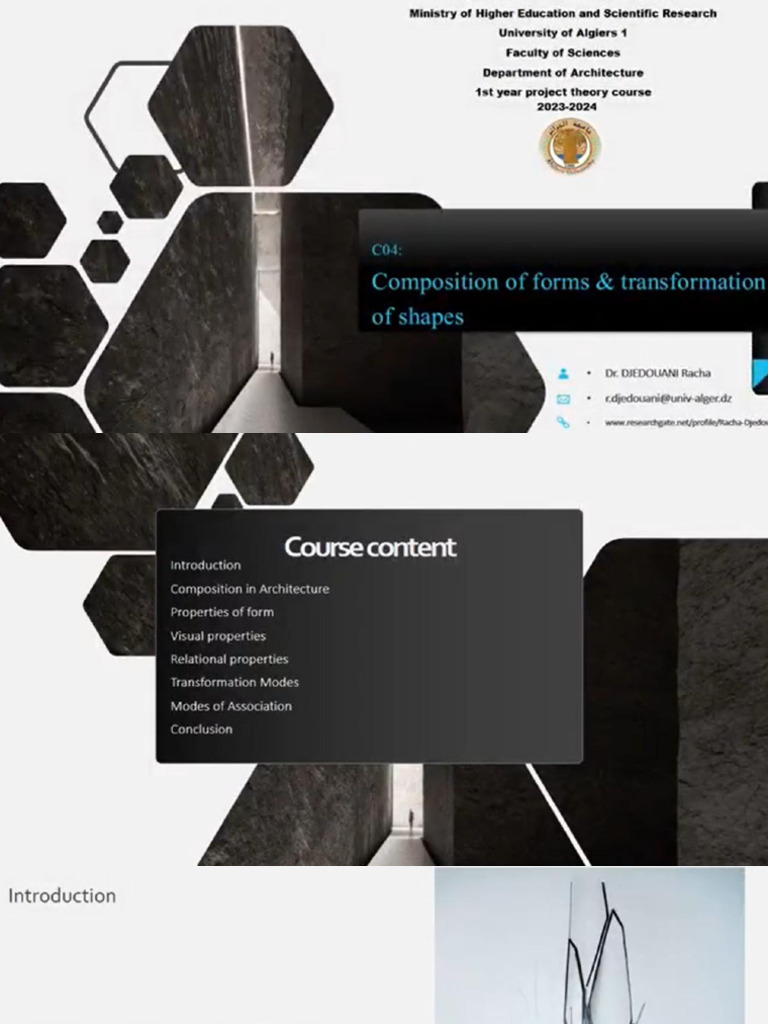 C04 Compositions of Forms and Transformation of Shapes | PDF