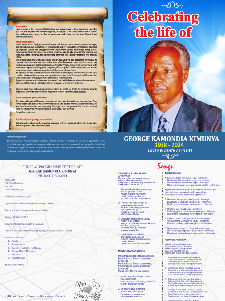 Tribute to George Kamondia Kimunya | PDF