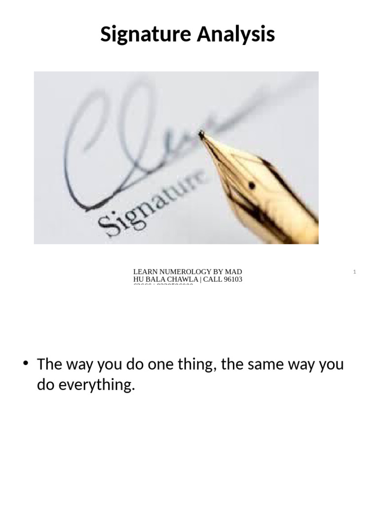 Signature analysis | PDF | Social Psychology | Psychological Concepts