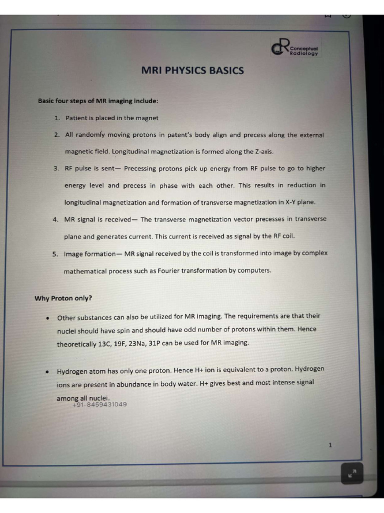 Mri 1 | PDF