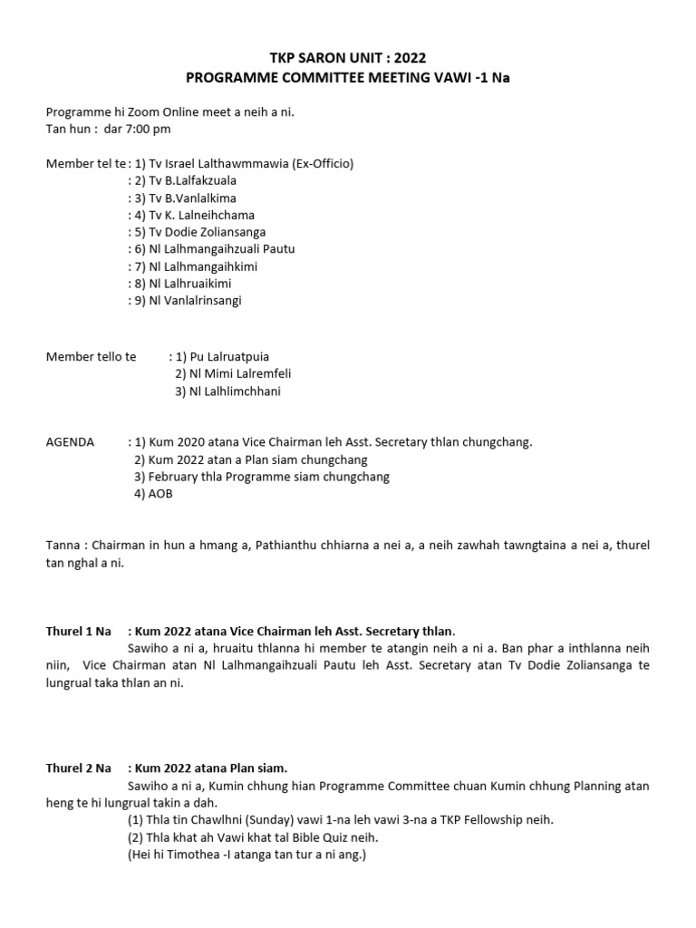 TKP Saron Unit | PDF