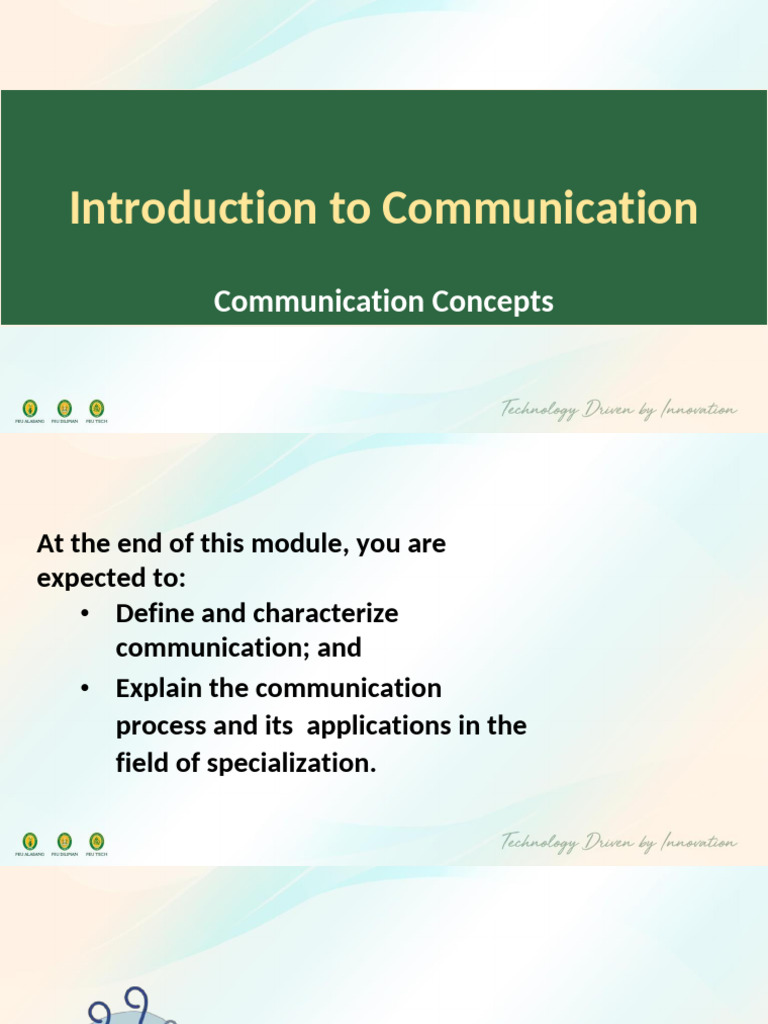 (M1-MAIN) Introduction To Communication-1 | PDF | Communication | Hierarchy