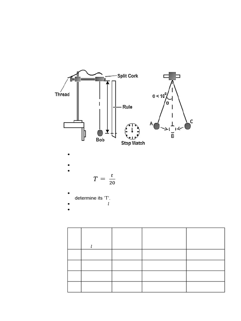 PRACTICALS - IX - Simple Pendulum | PDF