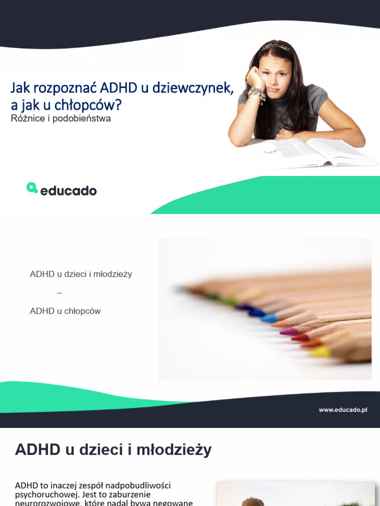 Jak Rozpoznać ADHD U Dziewczynek, A Jak U Chłopców Różnice I Podobieństwa | PDF