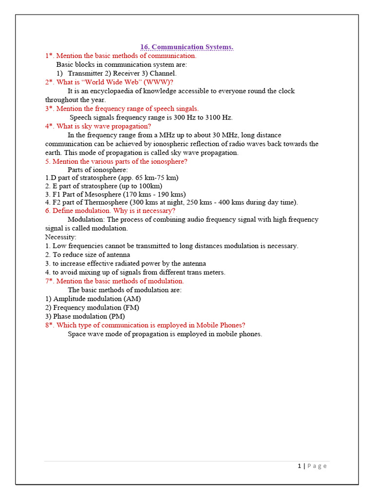 Communication Systems | PDF