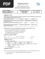 Composition Maths 4ème 2024-2025 | PDF