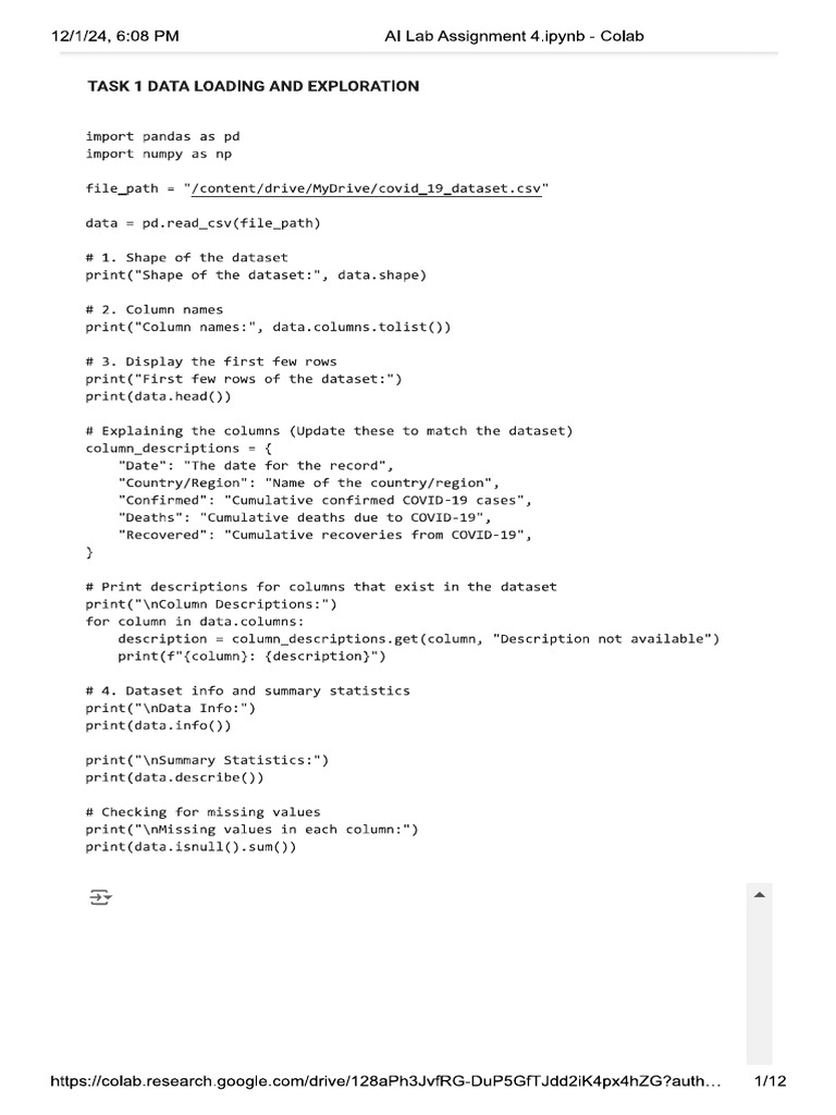 Assignment 4 AI Lab VF | PDF