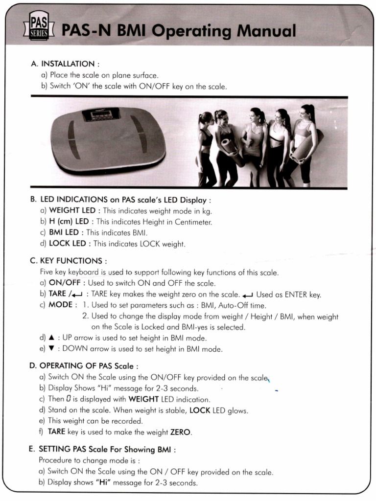 Phonix Weighing Scale - PAS | PDF