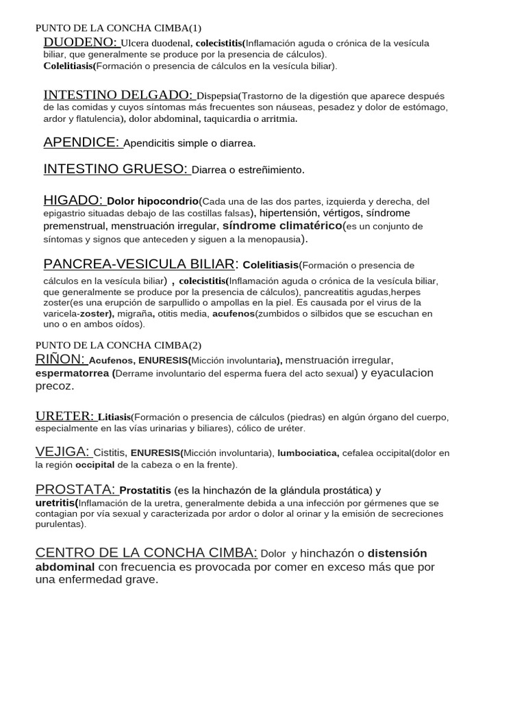 Punto de La Concha Cimba | PDF