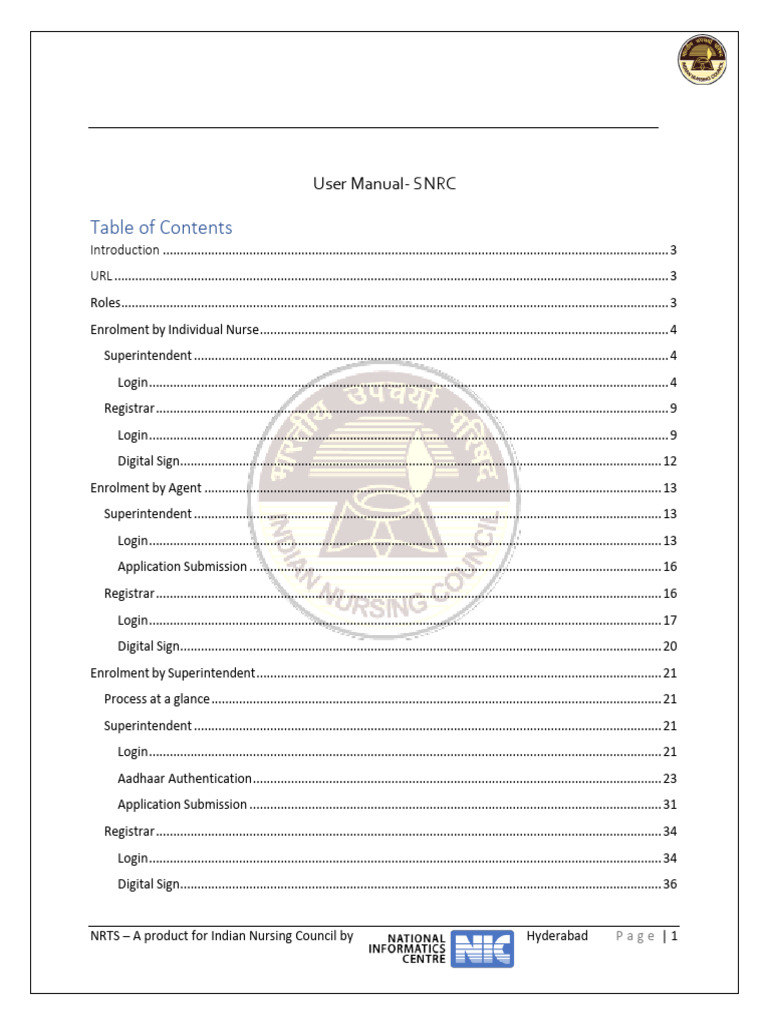 Nrts EnrolmentManual SNRC | PDF | Login | Authentication