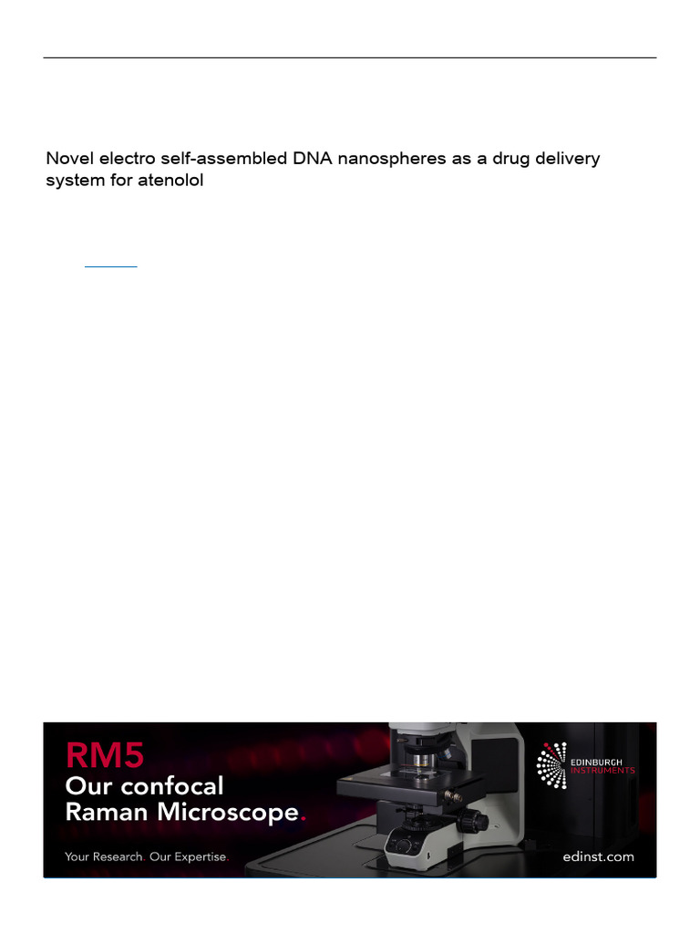 Elmezayyen2021 Novel electro self-assembled DNA nanospheres as a drug delivery system for ...