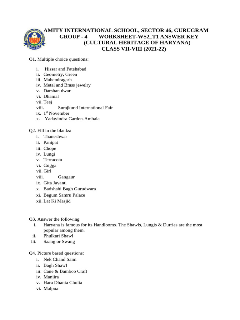 ANSWER KEY_WS2_T1 | PDF