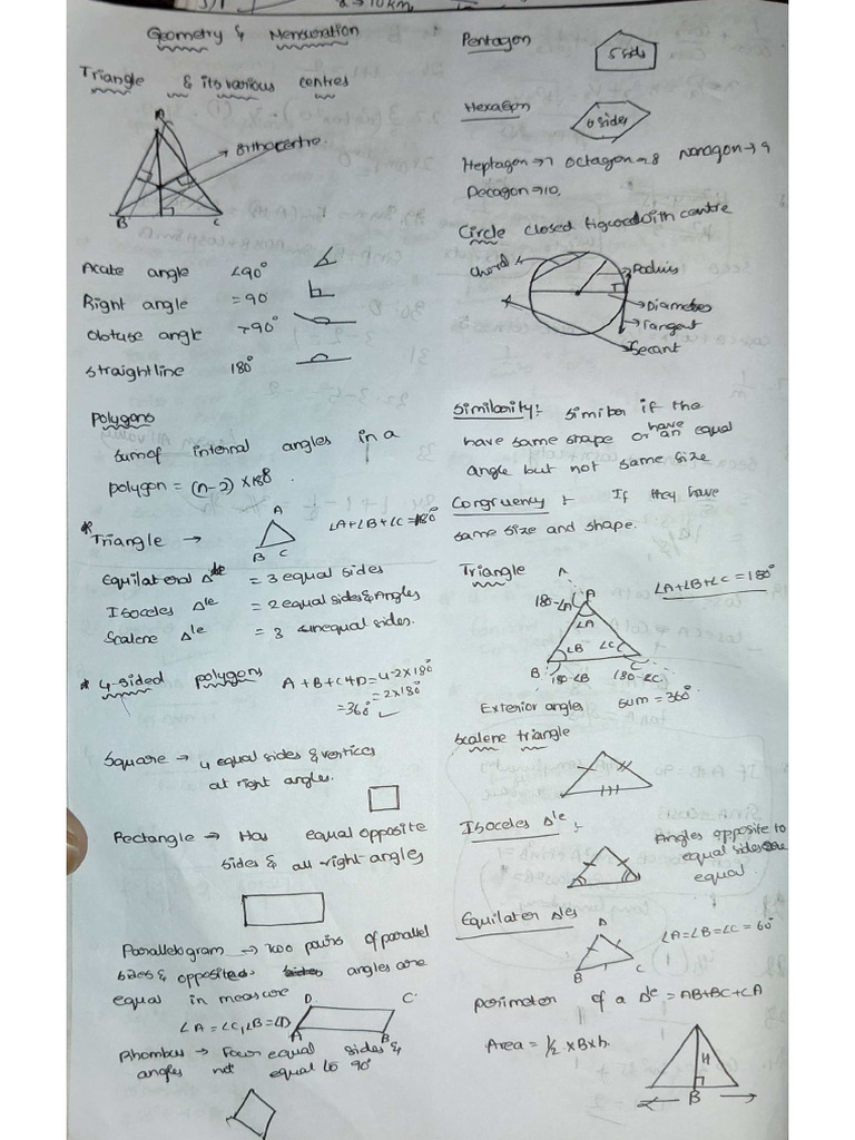 Geometry Mensuration | PDF